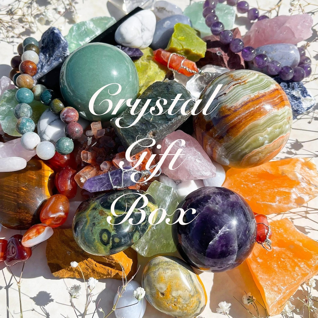 Crystal Gift Box, Curated Crystal Collection, Surprise Gemstone ...