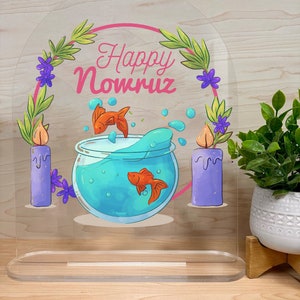Happy Nowruz Transparent Acrylic Sign | Persian New Year Sign | Nowruz ...