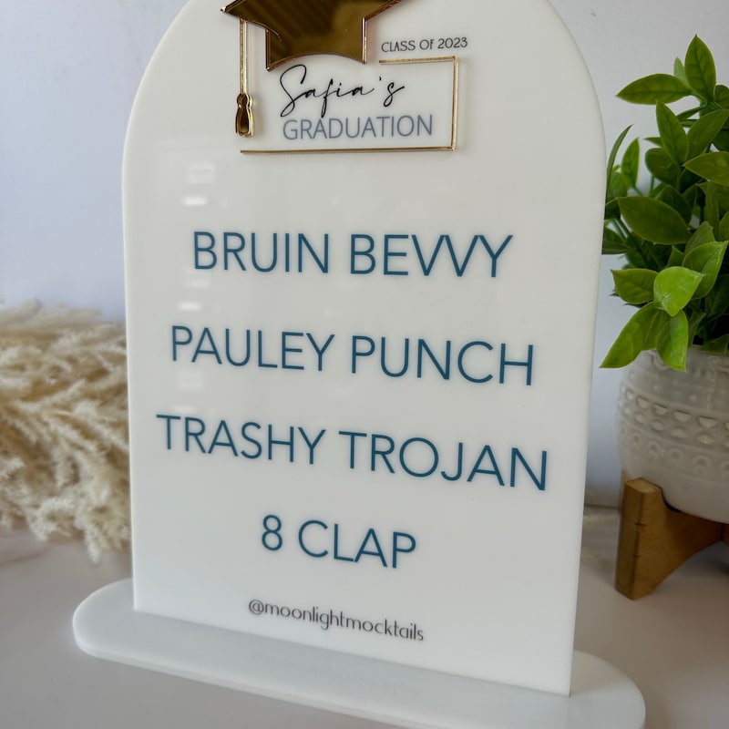 Acrylic Menus - Etsy