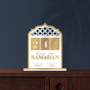 Countdown Until Eid Sign, Ramadan Day Sign, Eid Countdown Sign, Ramadan ...