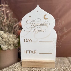 Dry Erase Iftar Time Sign Iftar Time Suhoor Time Sign Acrylic Ramadan ...