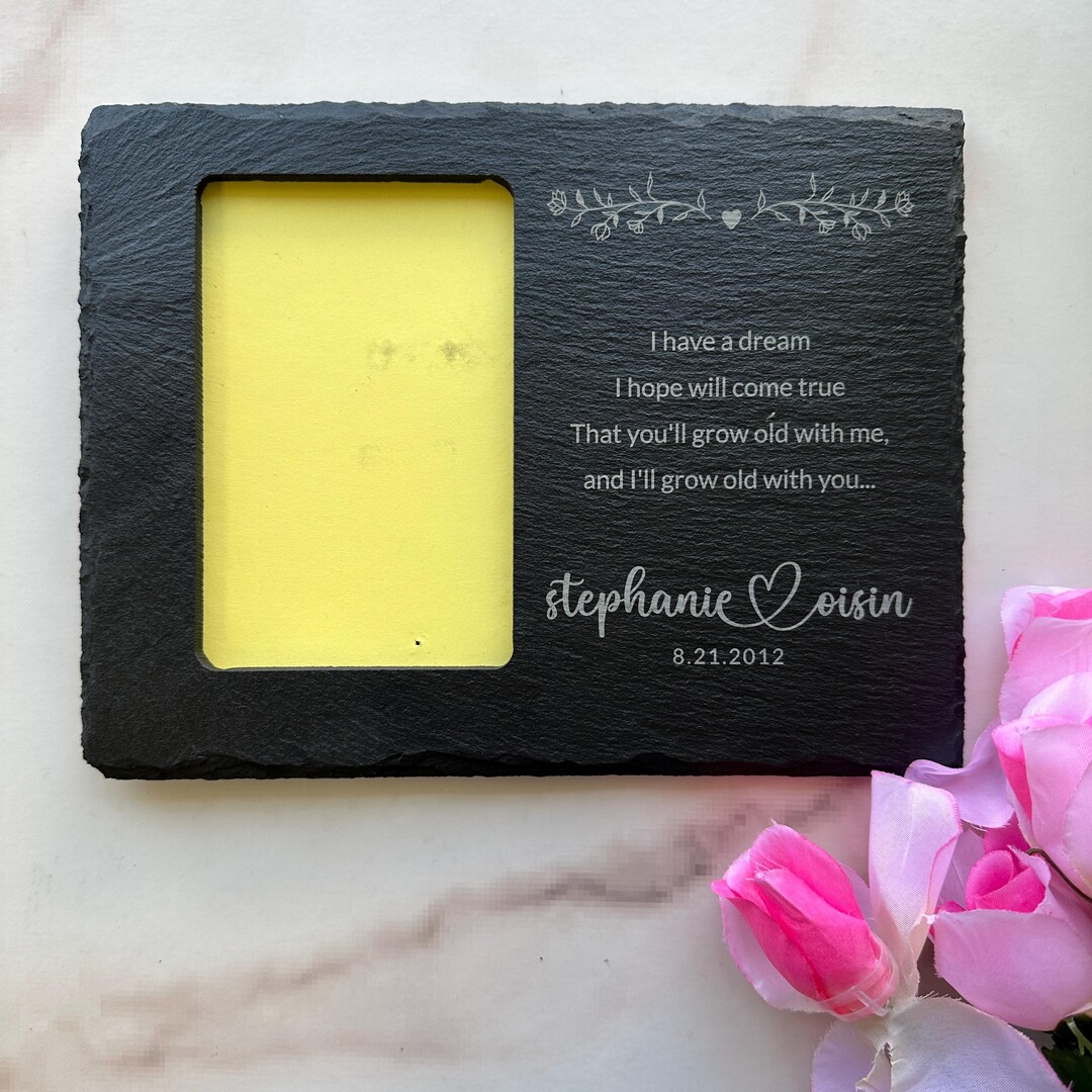 Custom Message Photo Frame | Valentines Day Gift | Couple Picture Frame ...