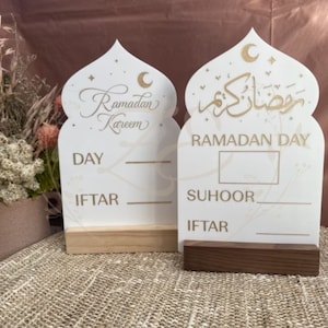 Dry Erase Iftar Time Sign Iftar Time Suhoor Time Sign Acrylic Ramadan ...