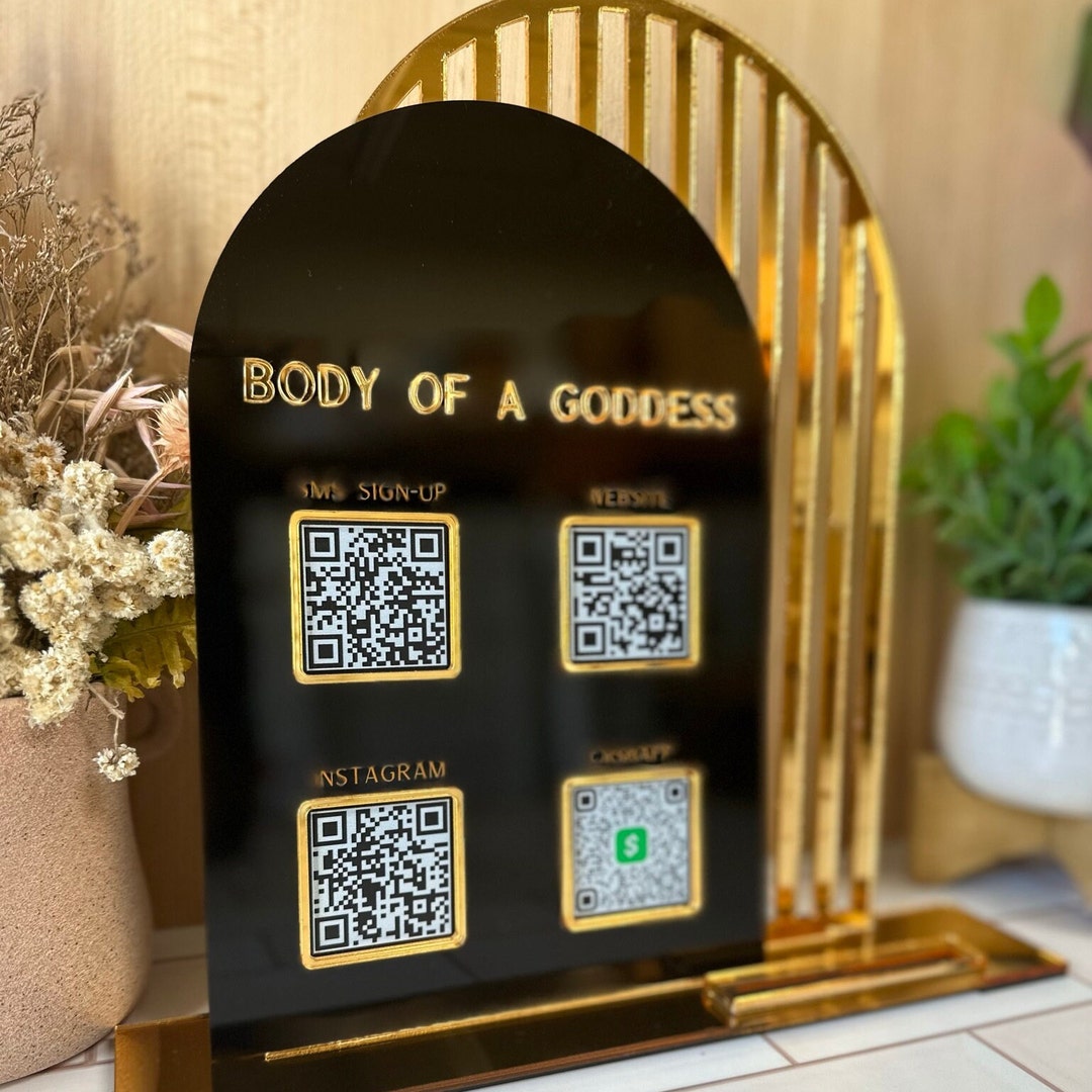 QR Code Sign Small Business Sign Instagram Sign Business Card Slot ...