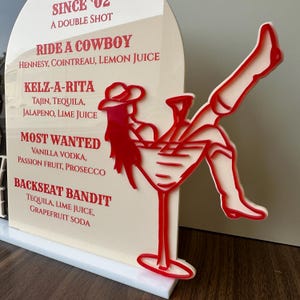 Rodeo Theme Acrylic Bar Sign: Western Cowboy Party Drink Menu - Etsy
