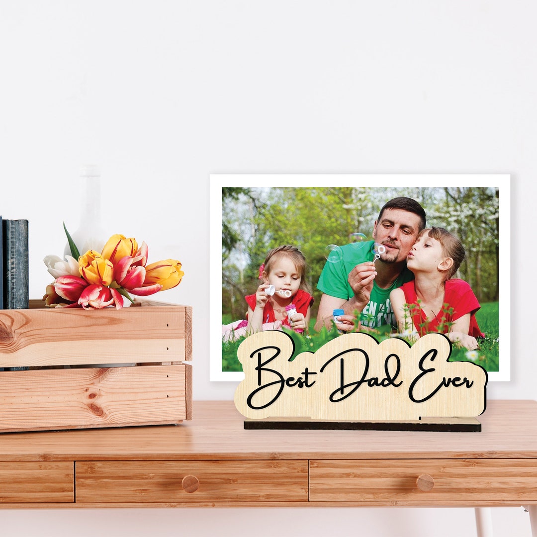 Daddy & Me Photo Frame Best Dad Ever Photo Frame Custom Photo Frame ...