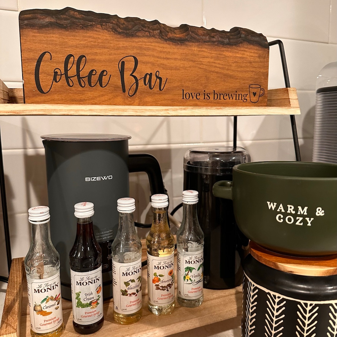 Coffee Bar Love is Brewing Decor Kitchen Decor Home Coffee Station Home ...