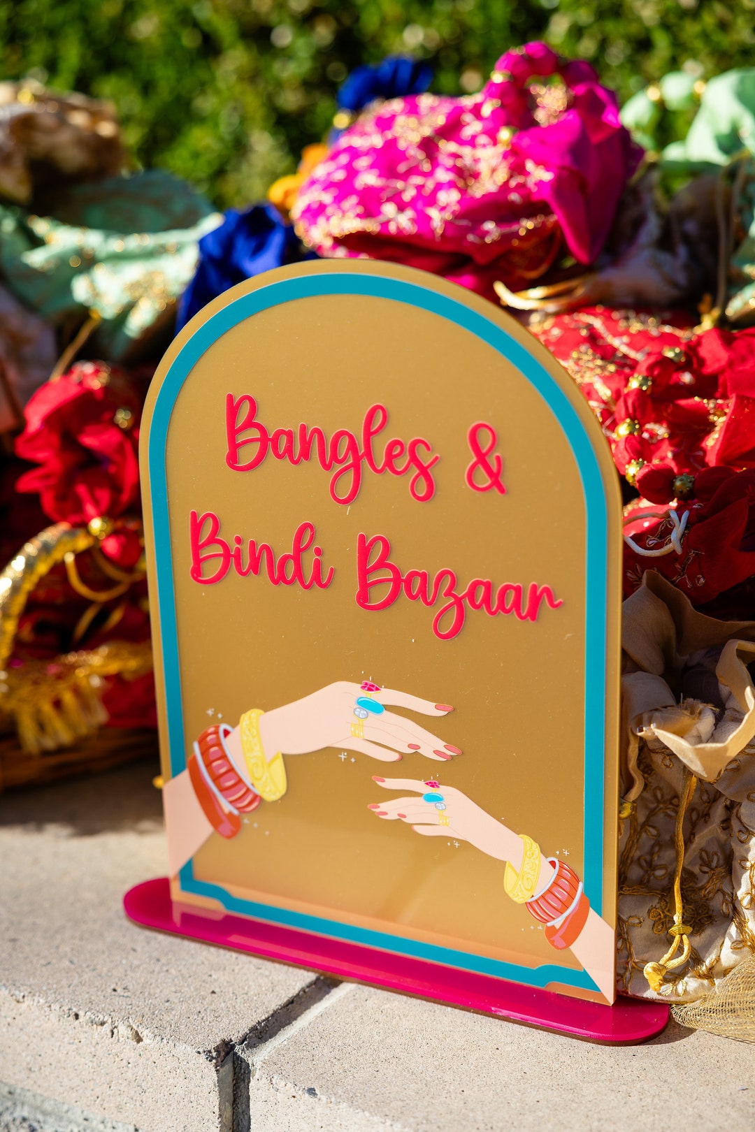 Bangles & Bindi Bazaar Sign: Indian Wedding Sangeet Decor - Etsy