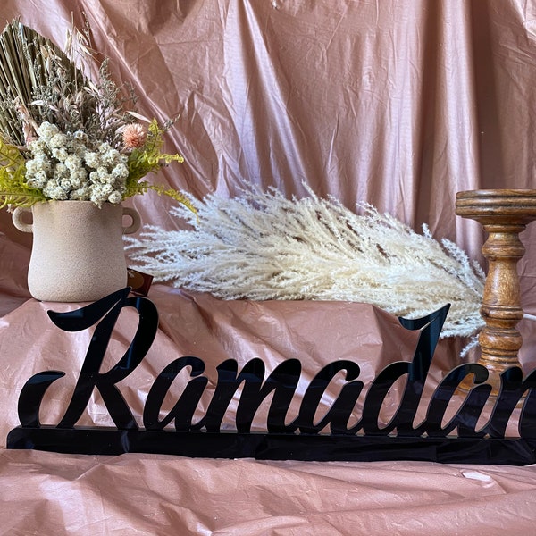 Ramadan Mubarak Table Sign - Etsy