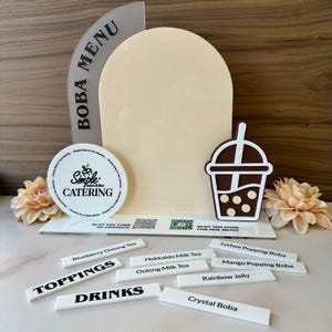 Magnetic Boba Menu Sign: Reusable Vendor Booth Display (12" X 12") - Etsy