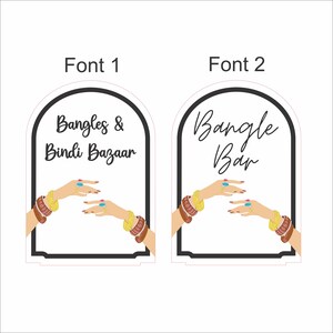 Bangles & Bindi Bazaar Sign: Indian Wedding Sangeet Decor - Etsy