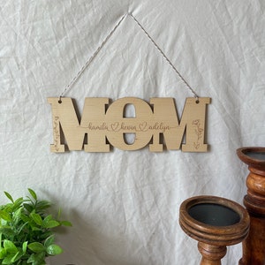 Personalized Mom Sign Wood Sign Gift for Mom Custom Wood Sign ...