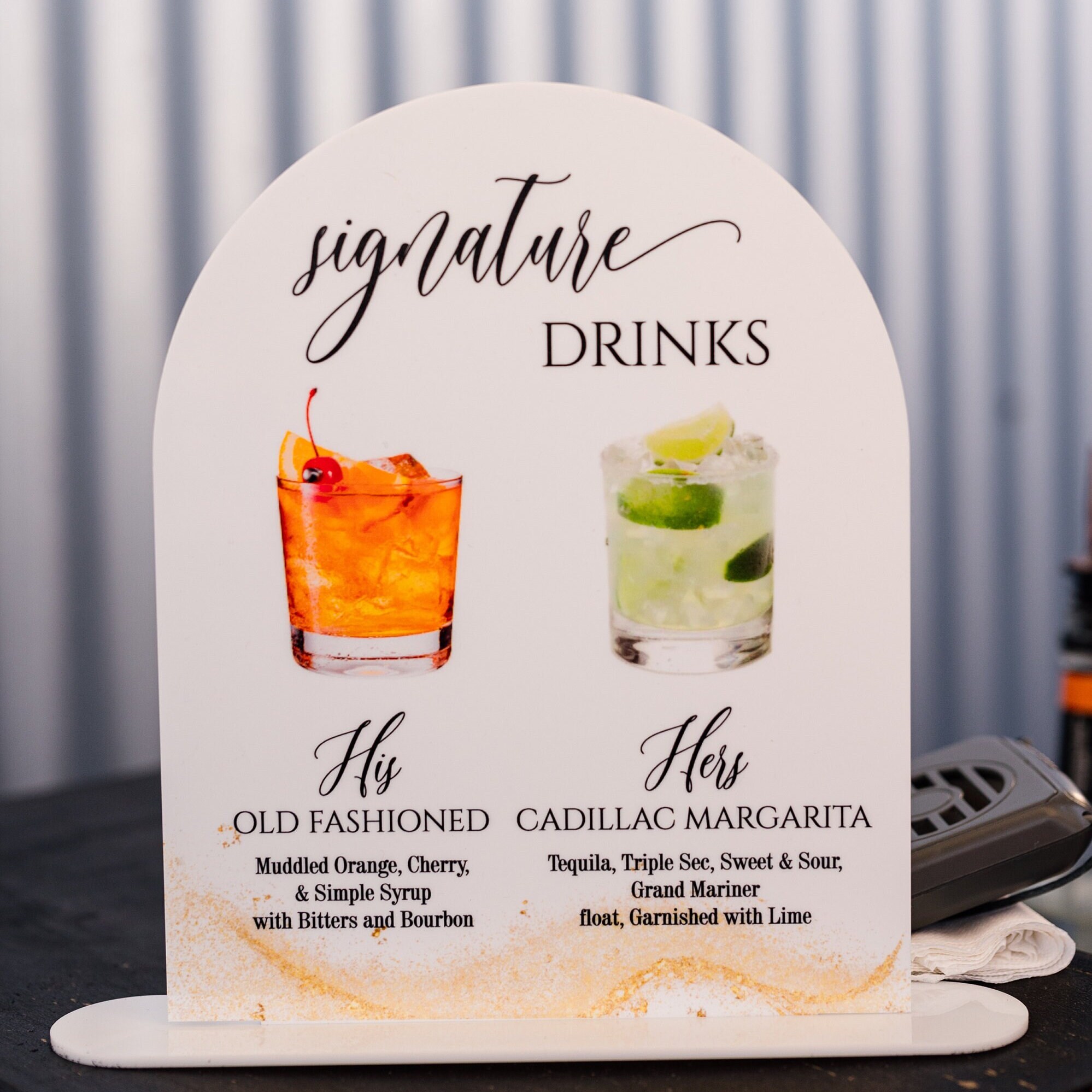 Acrylic Signature Drinks Sign: Bar Menu for a Party (8x10) - Etsy