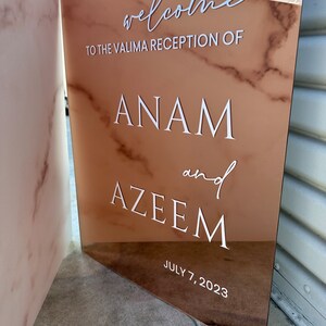 Elegant Arched Reception Welcome Sign, Personalized Acrylic Sign ...