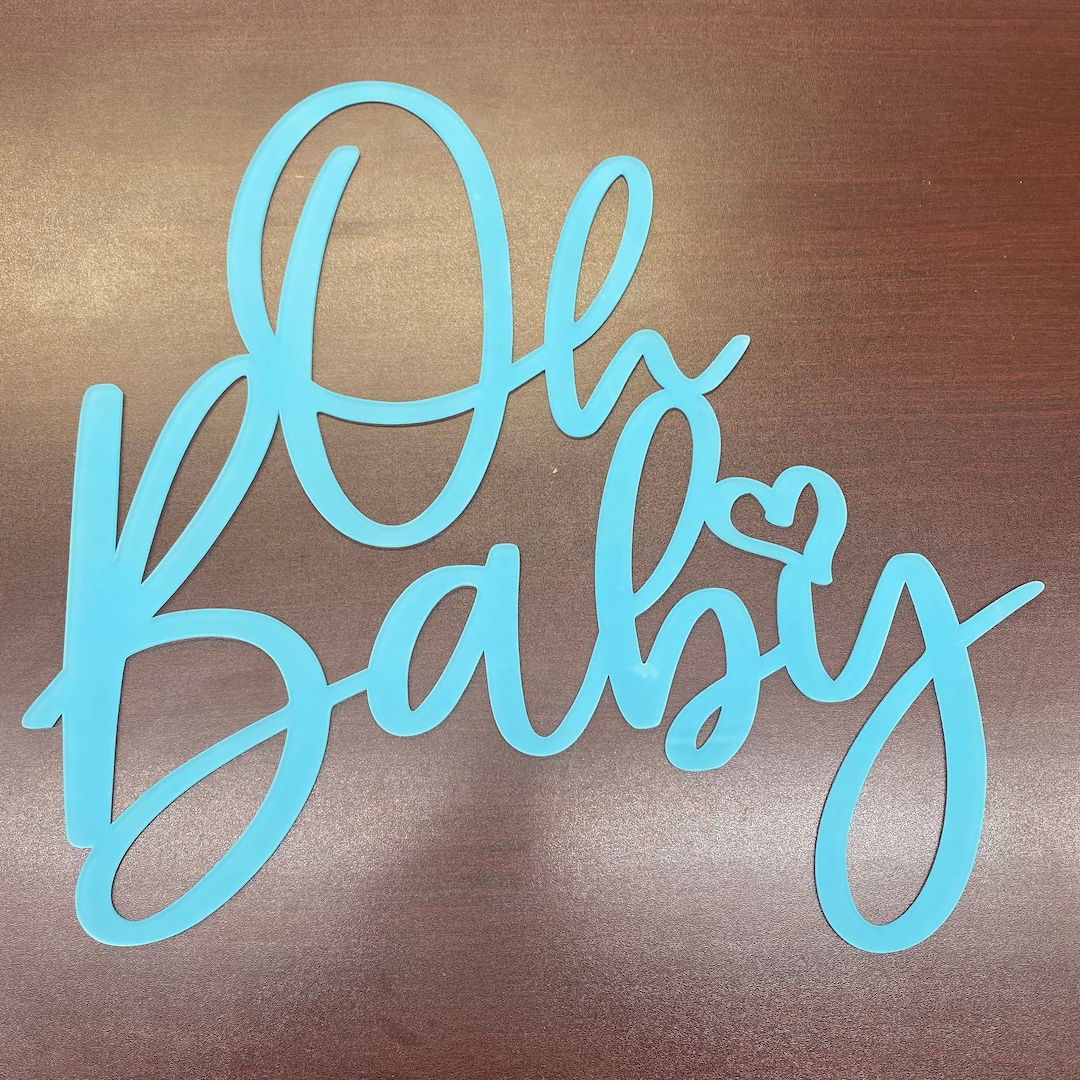 Oh Baby Sign: Wood or Acrylic Backdrop, Baby Shower Decor - Etsy
