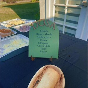 Custom Dosa Menu Sign: Acrylic Food Station Display With Easel - Etsy ...