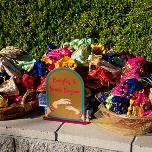 Bangles & Bindi Bazaar Sign | Sangeet Sign | Sangeet Decor | Mehndi ...