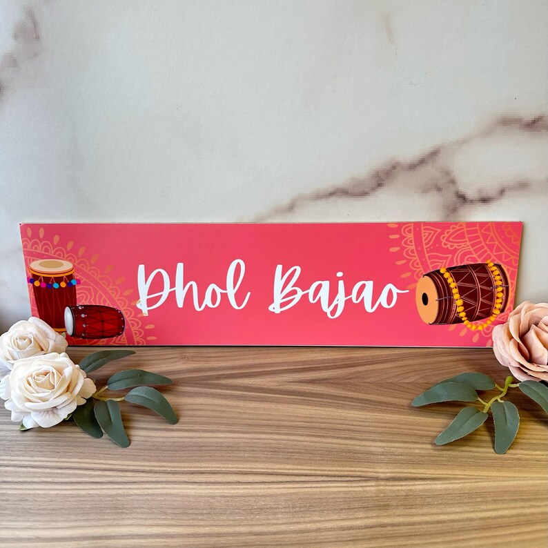 Indian Wedding Welcome Sign: Pakistani Colorful Mehndi Night Decor ...