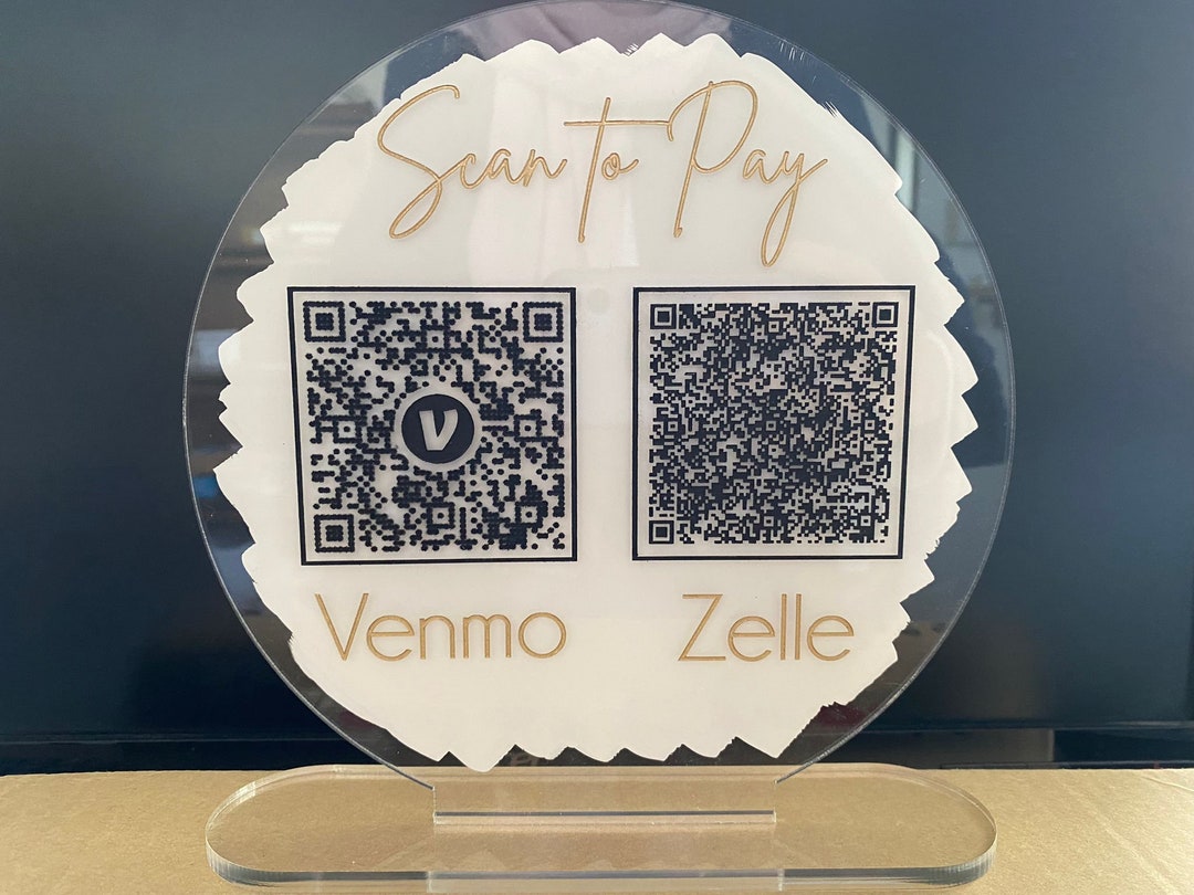 Scan to Pay Sign Scannable QR Code Sign Payment Acrylic Sign Custom Pay ...