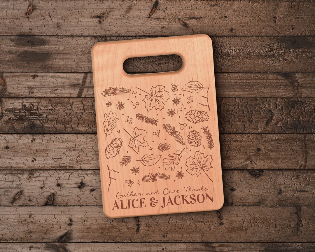Personalized Thanksgiving Cutting Board: Engraved Fall Decor - Etsy
