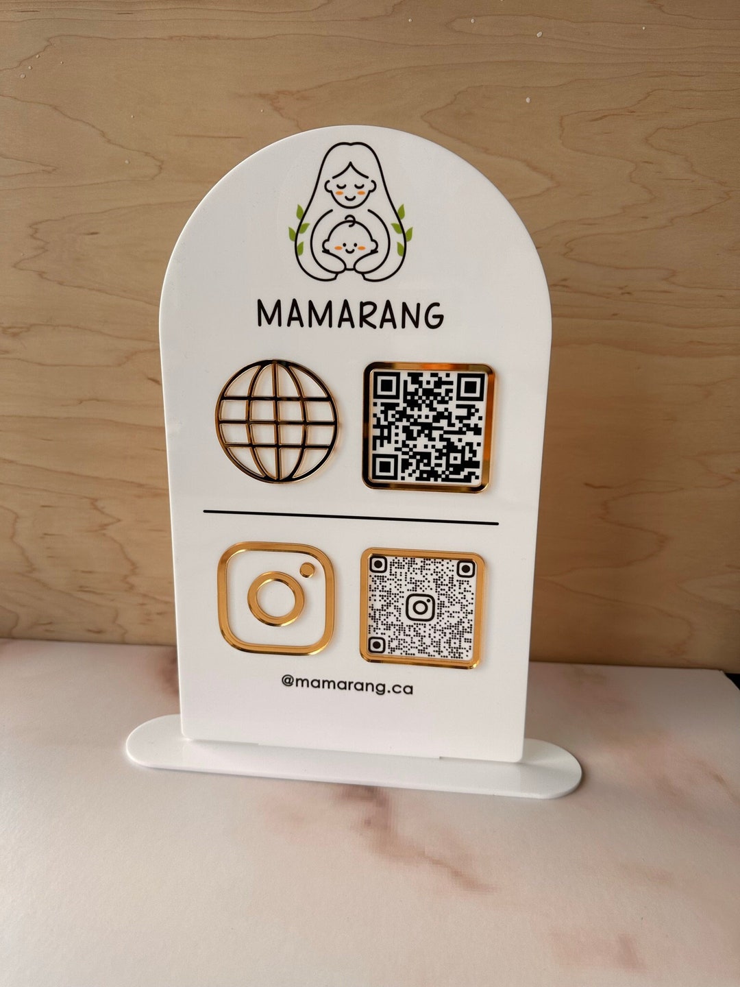 Multiple QR Code Sign, 3 QR Code Business Popup, Let's Get Social ...