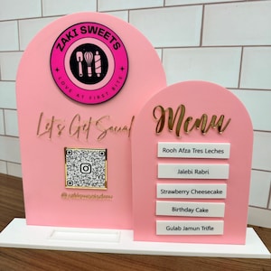 Magnetic Menu Board: Interchangeable Restaurant Menu, Social Media Sign ...