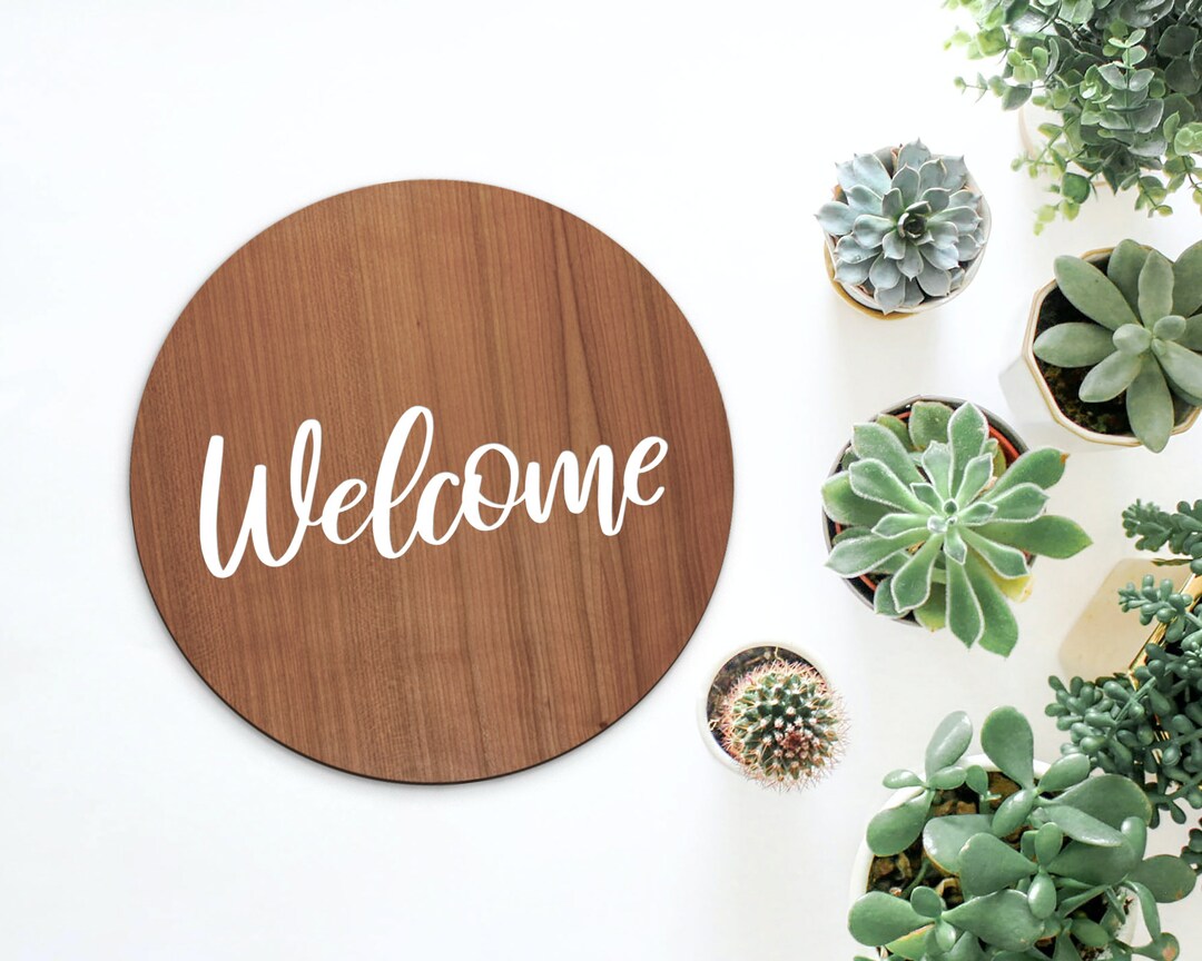 Welcome Wooden Front Door Sign, Front Door Sign, Porch Decor, New Home ...