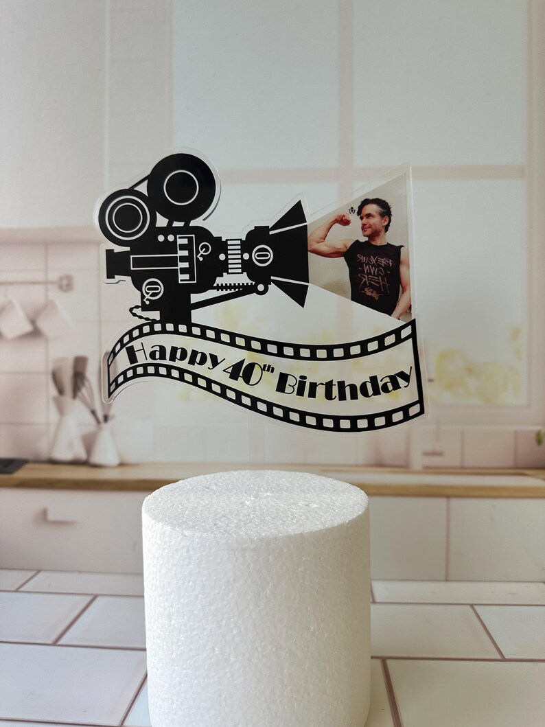 Movie Screening Cake Topper With Photo: Film Reel Cake Topper - Etsy