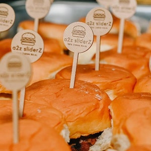 Custom Burger Skewers Food Marker Food Picks Food Sticks Slider Sticks ...