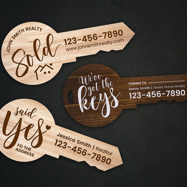 Realtor Key Sign - Etsy