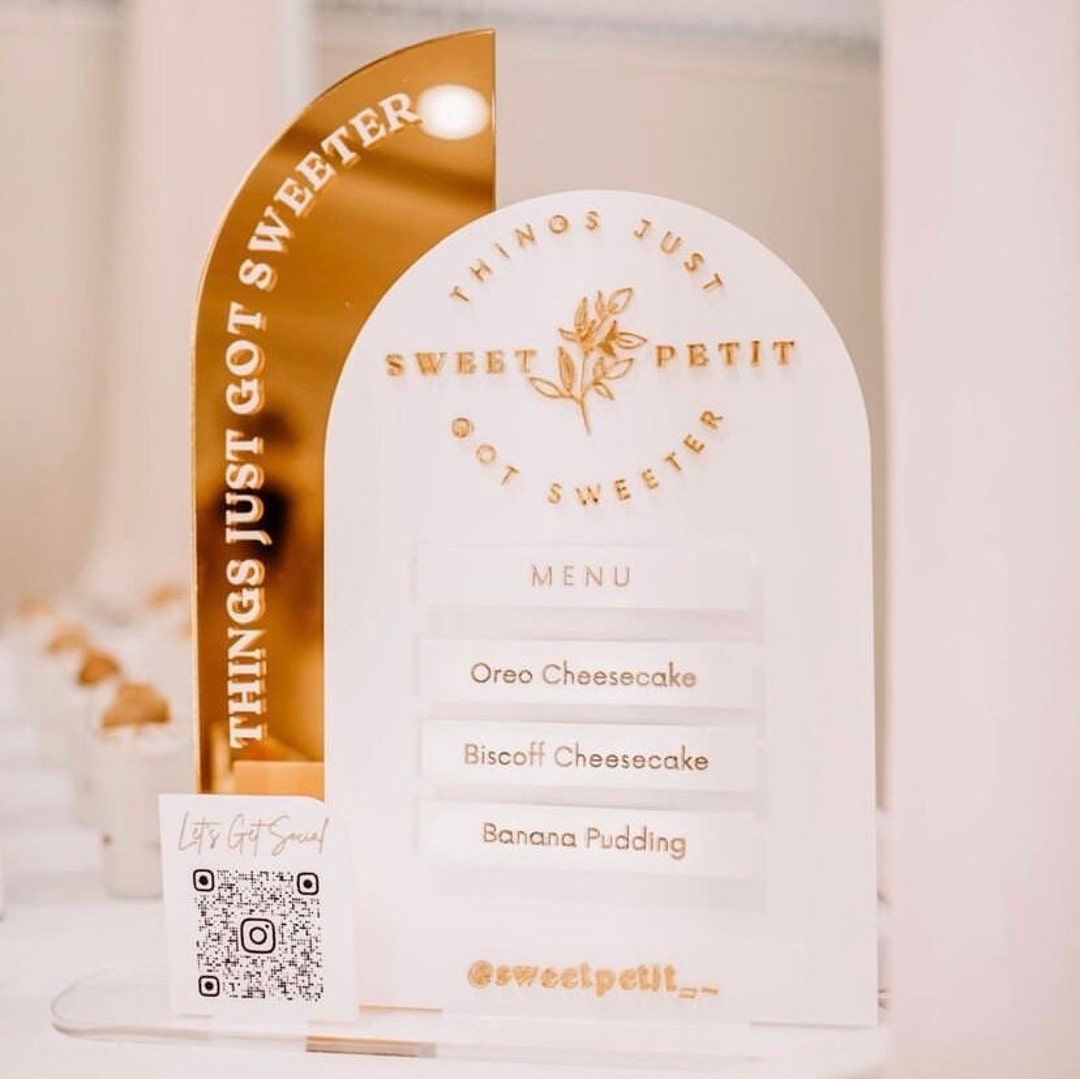 Custom Logo Magnetic Menu Sign, Changeable Menu Sign, Instagram Sign ...