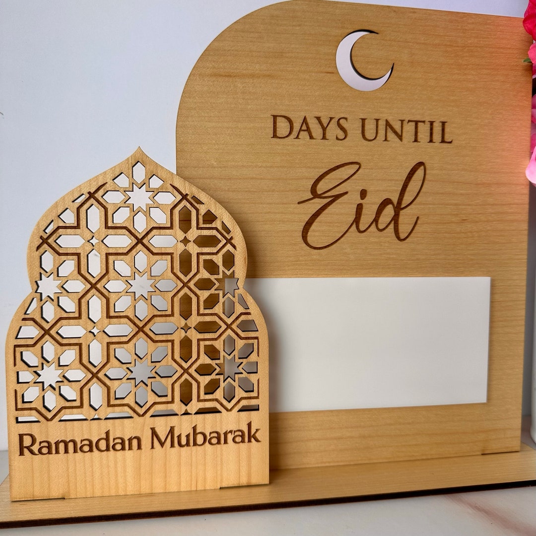 Countdown Until Eid Sign, Ramadan Day Sign, Eid Countdown Sign, Ramadan ...
