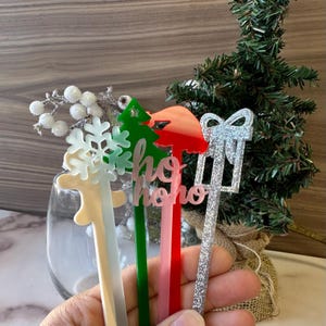 Christmas Party Drink Stirrers, Christmas Stir Sticks, Holiday Party ...