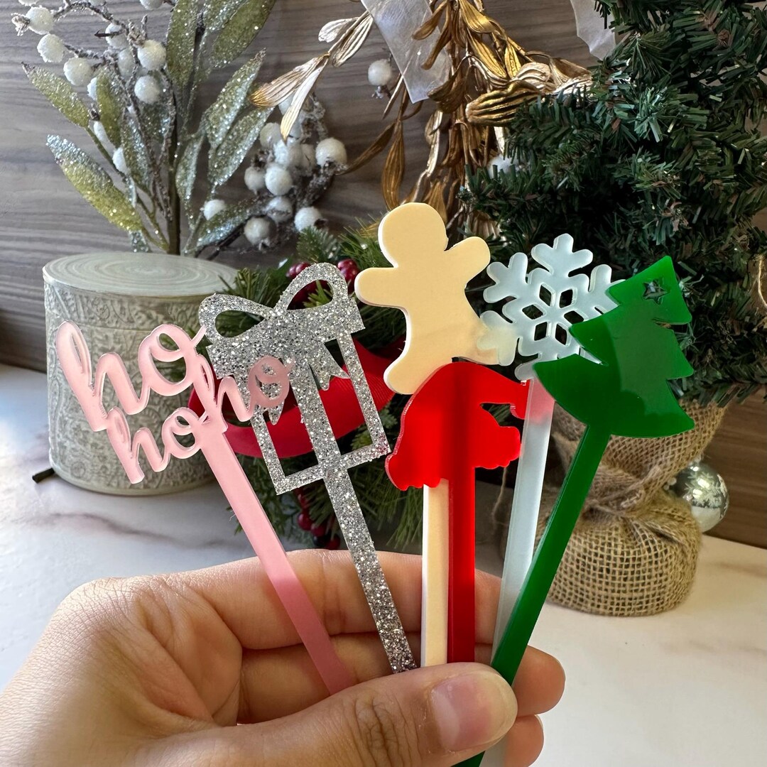 Christmas Party Drink Stirrers, Christmas Stir Sticks, Holiday Party ...