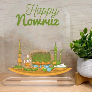 Happy Nowruz Transparent Acrylic Sign | Persian New Year Sign | Nowruz ...
