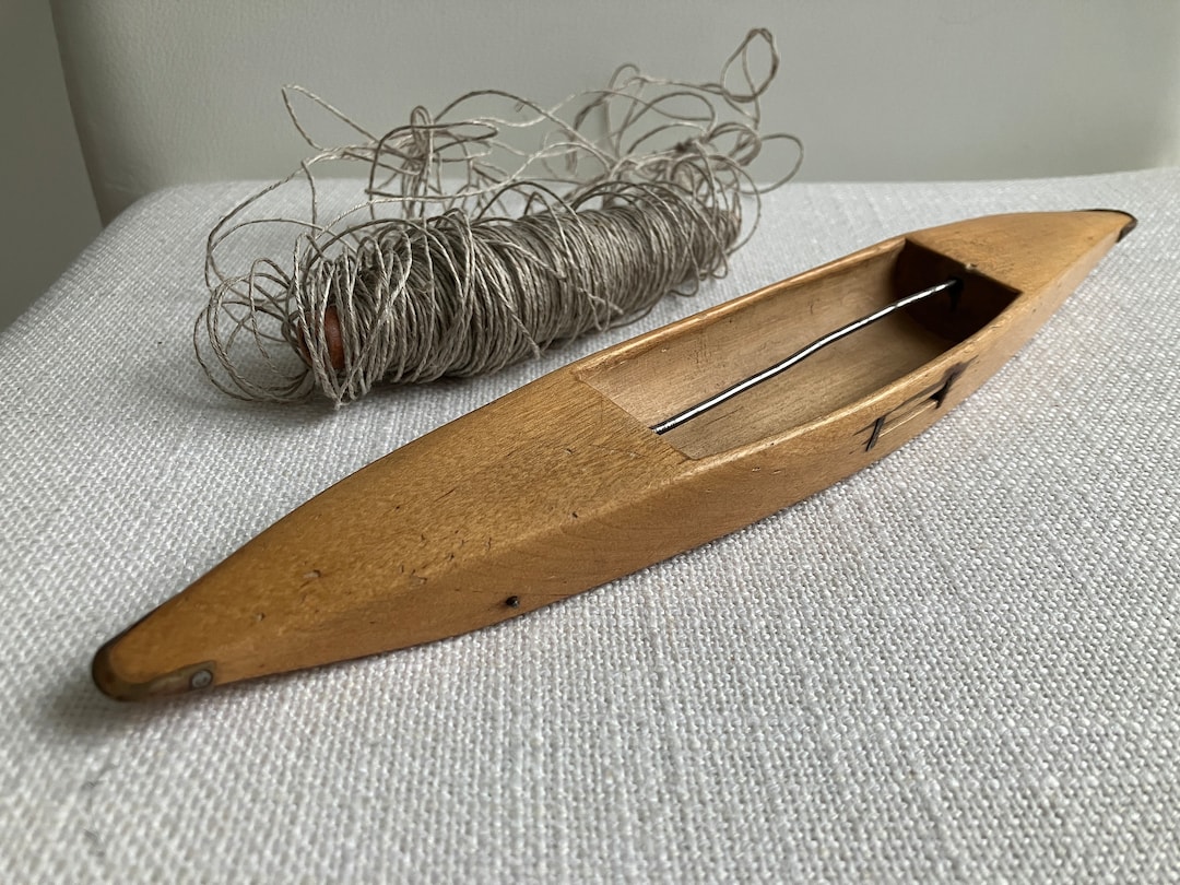 Vintage JOHN A THULIN & Co Wooden Weaving Shuttle, Textile Boat Shape ...