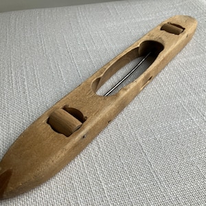 Vintage Wooden Weaving Shuttle, Textile Loom Boat, Primitive Farmhouse ...