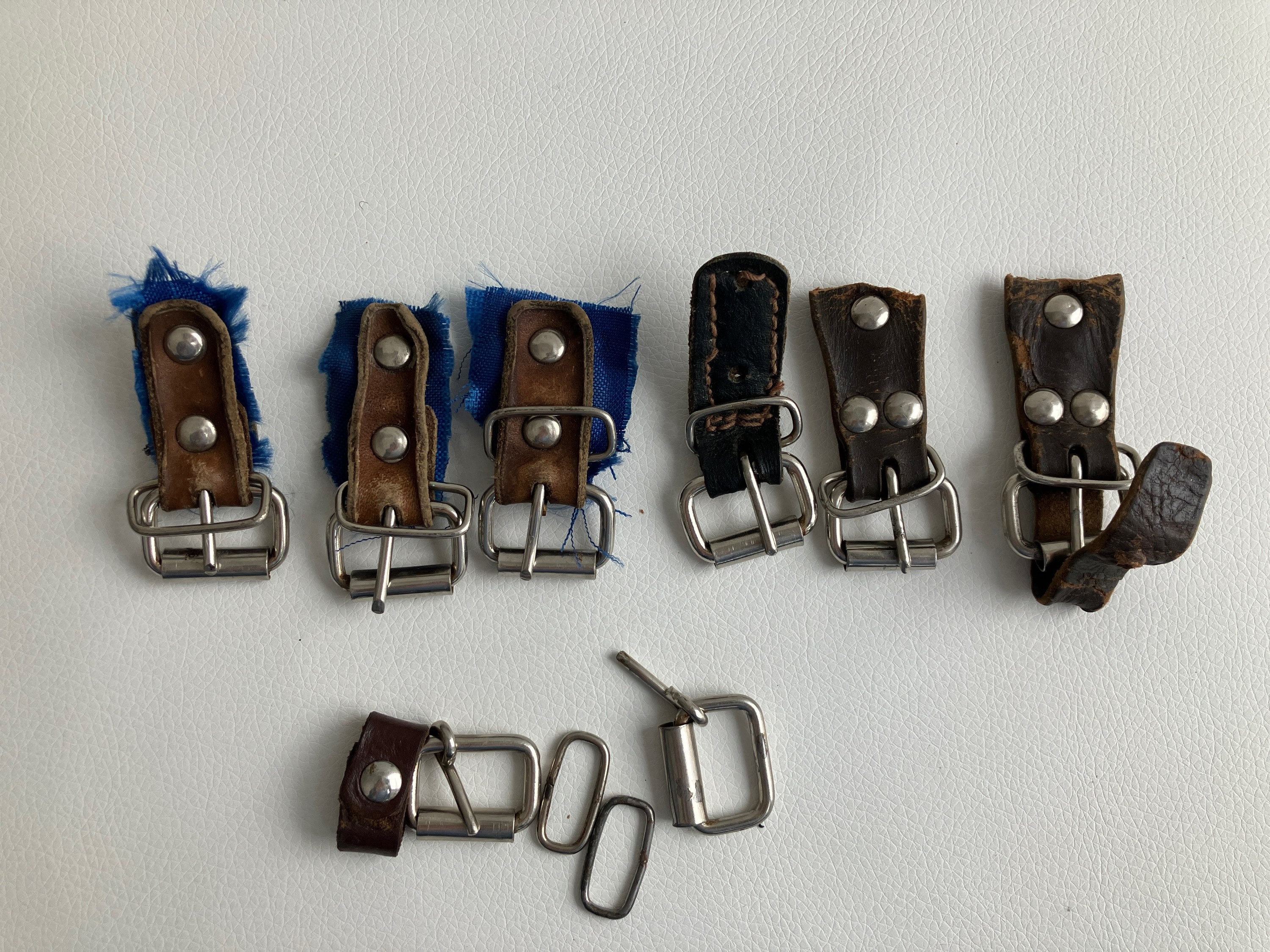 Vintage Buckles From Mid Century, 8 Used and Old Metal Buckles, Small ...