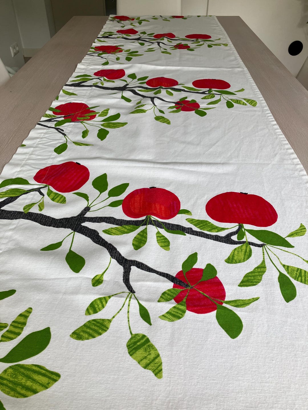 Vintage VALLILA Apple Print Valance, Retro Cotton Curtain (55x22) - Etsy