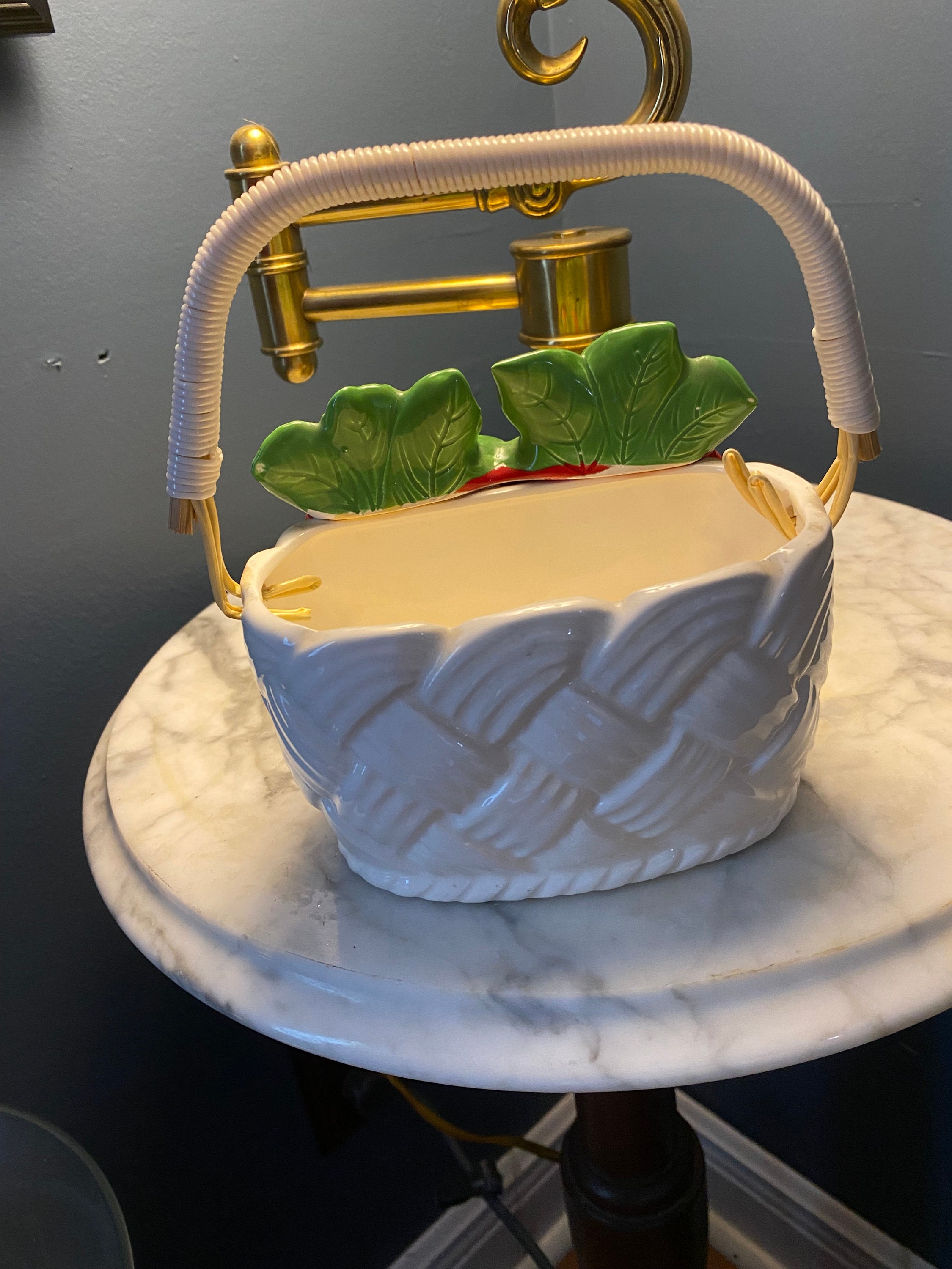 Rosenthal Netter Ceramic Basket Strawberry Themed Made in Japan 1960s ...