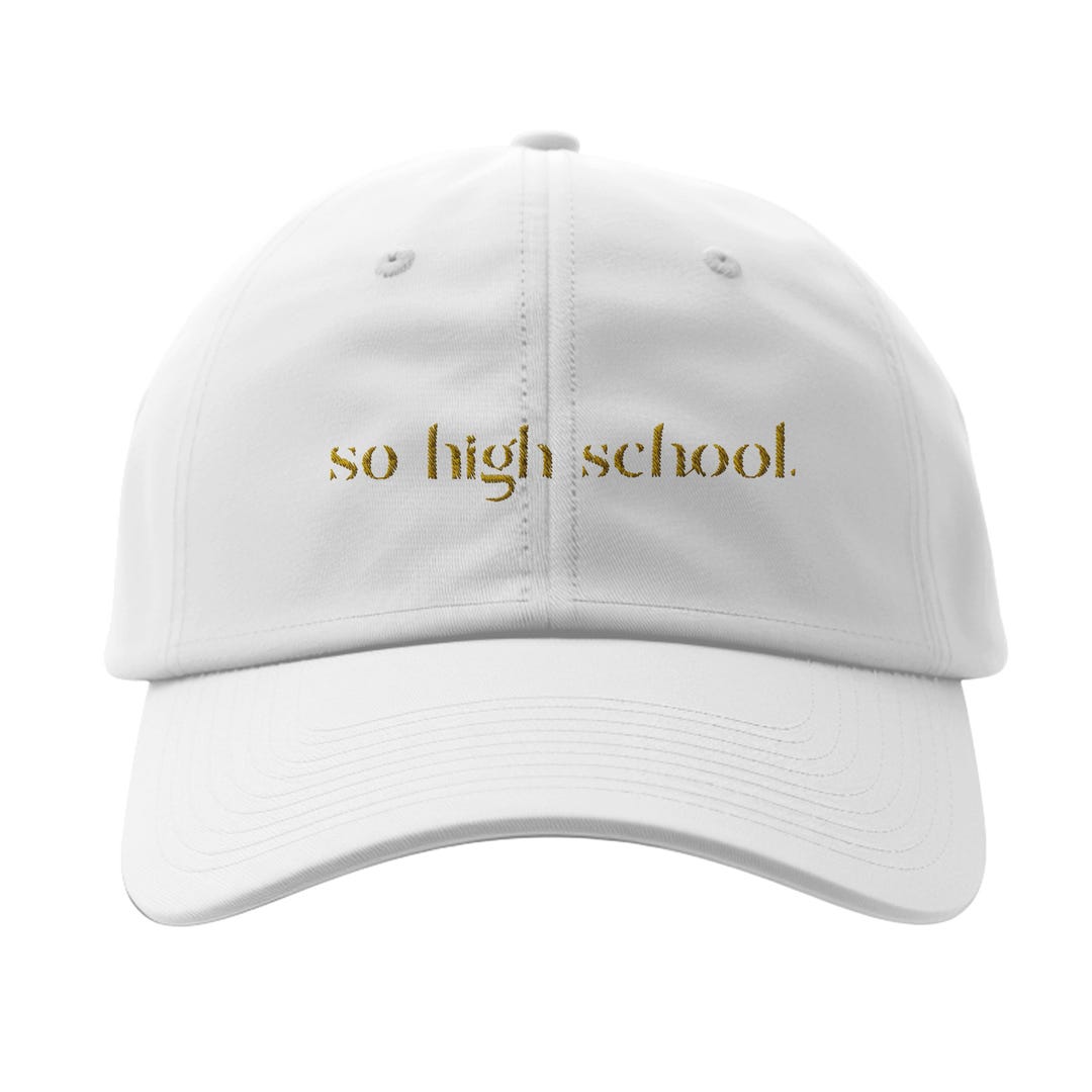 KC Football Hat: 'so High School' Love Note, Gameday Cap - Etsy
