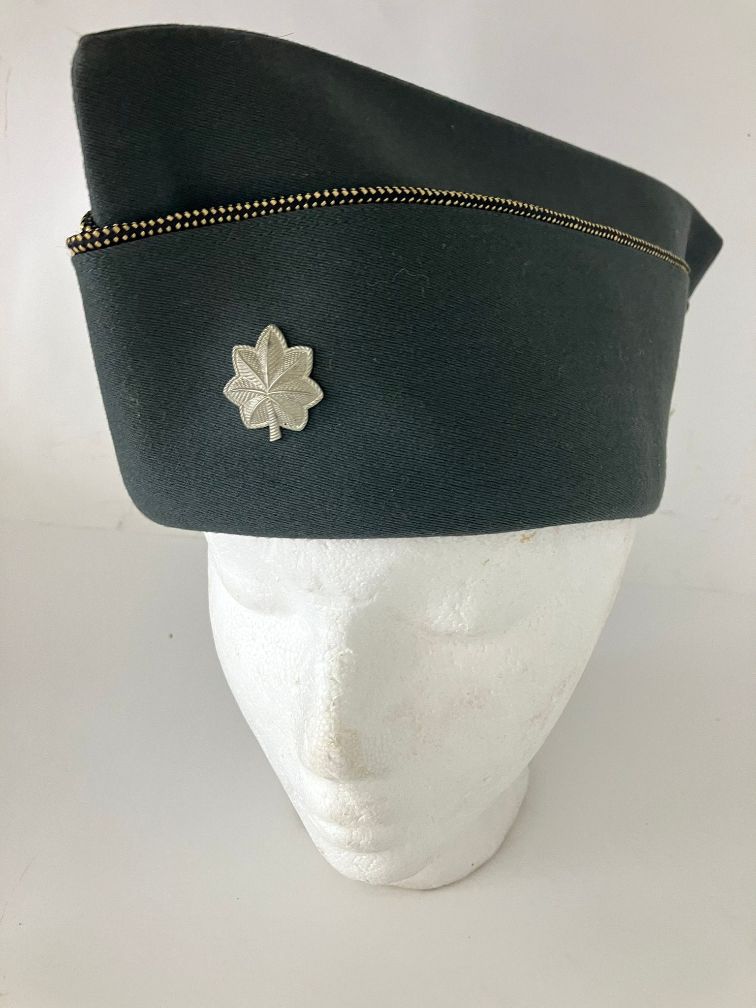 Vintage Korean War Lieutenant Colonel Garrison Cap With Piping and Rank ...