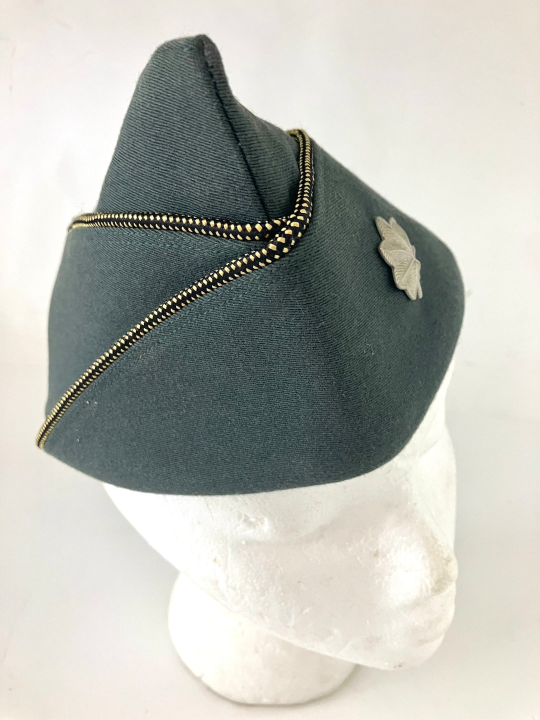 Vintage Korean War Lieutenant Colonel Garrison Cap With Piping and Rank ...