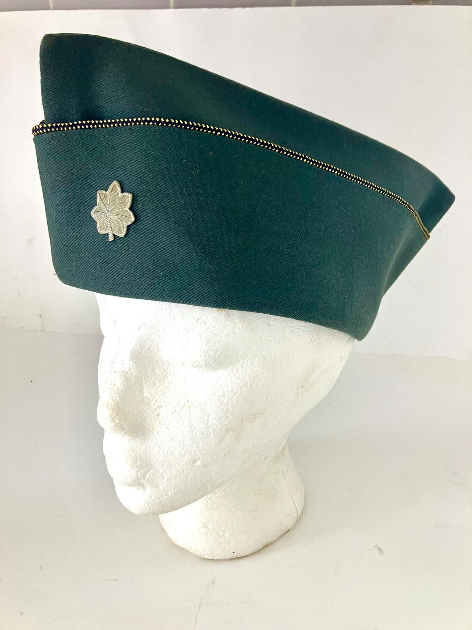 Vintage Korean War Lieutenant Colonel Garrison Cap With Piping and Rank ...