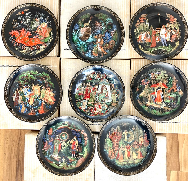 TIANEX Russian Legends Porcelain Plates 1988-1990 Set of 8 - Etsy
