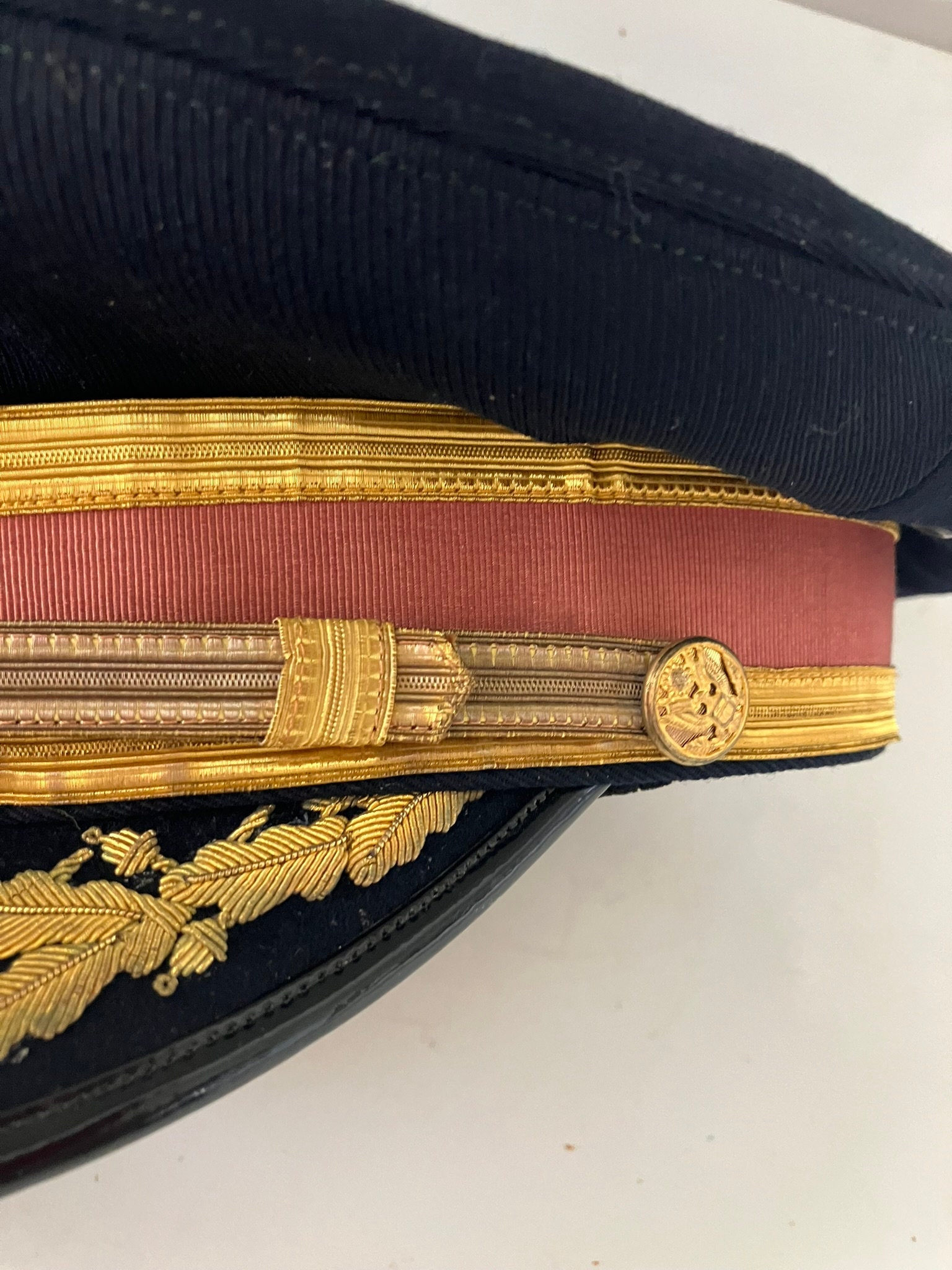 Vintage US Army Ordnance Officer Dress Blues Cap Royal Hong Kong Tailor ...