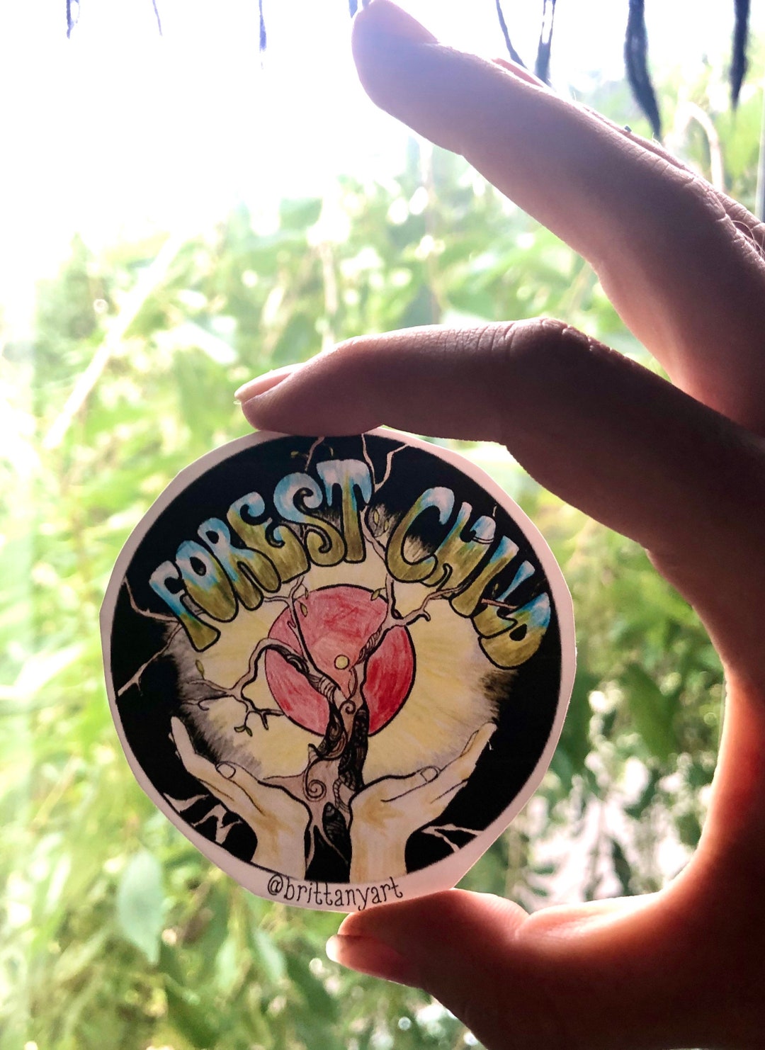 Vinyl Sticker, Decal, Forest Child, Nature Sticker, Festival Sticker - Etsy