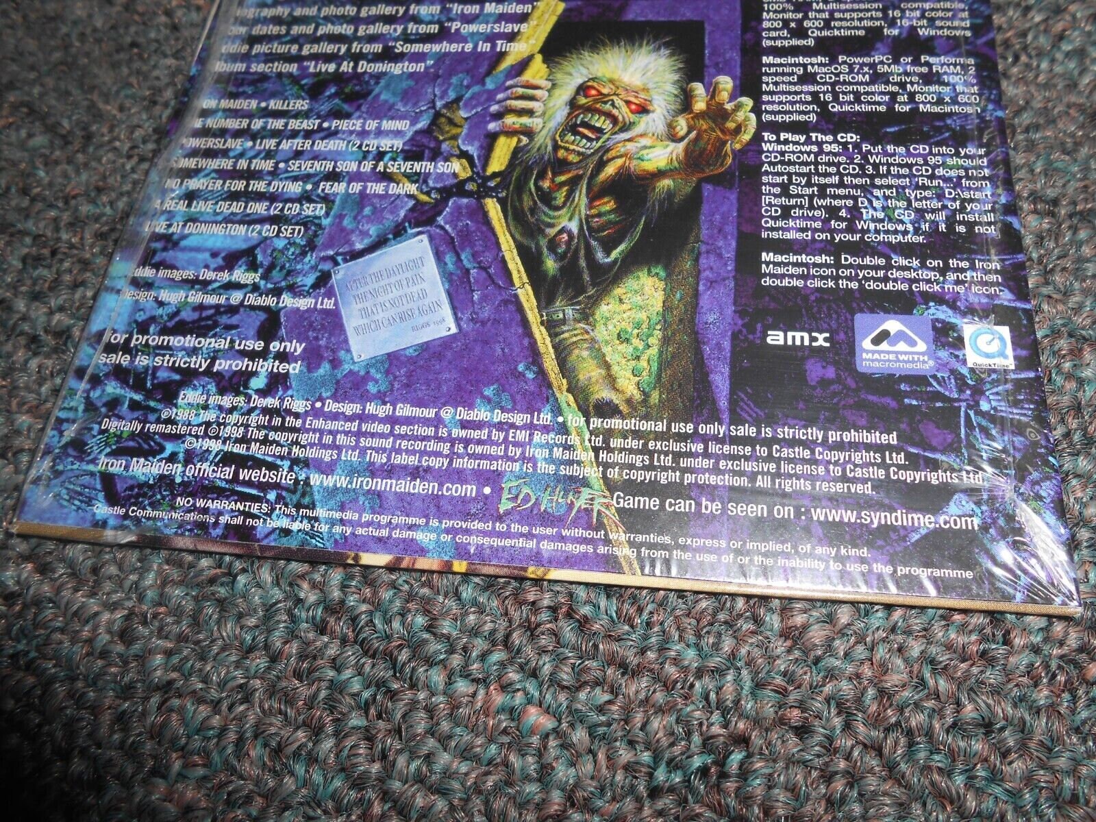 Iron Maiden Hell Promo CD ROM With Press Release Images - Etsy