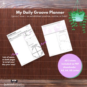 The Daily Groove Goal Planner, Journal, Printable, A4, A5, US Letter - Etsy