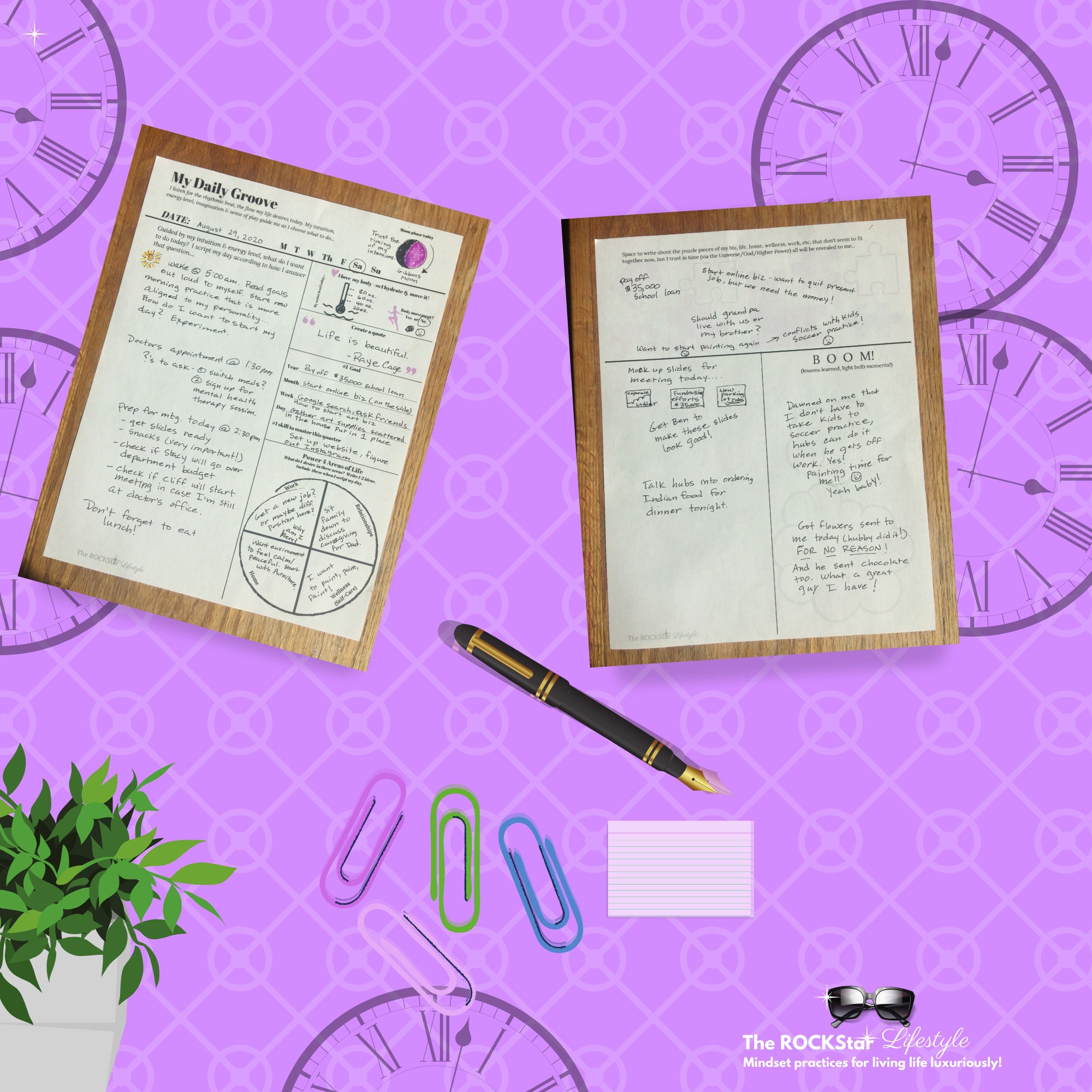 The Daily Groove Goal Planner, Journal, Printable, A4, A5, US Letter - Etsy